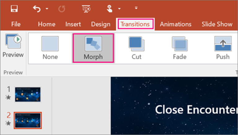How to Use Morph Transition - Slide Navigator